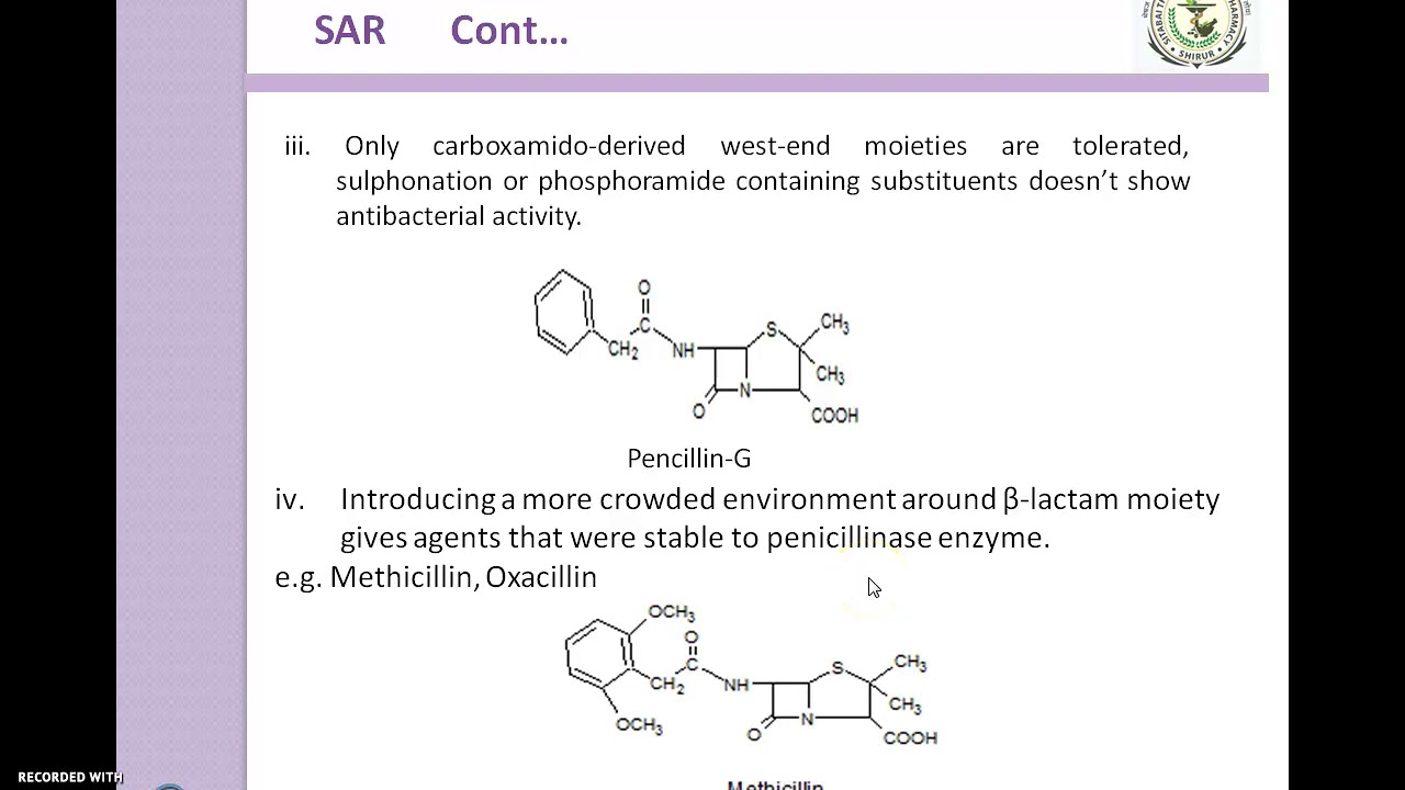 SAR of Penicillin - YouTube
