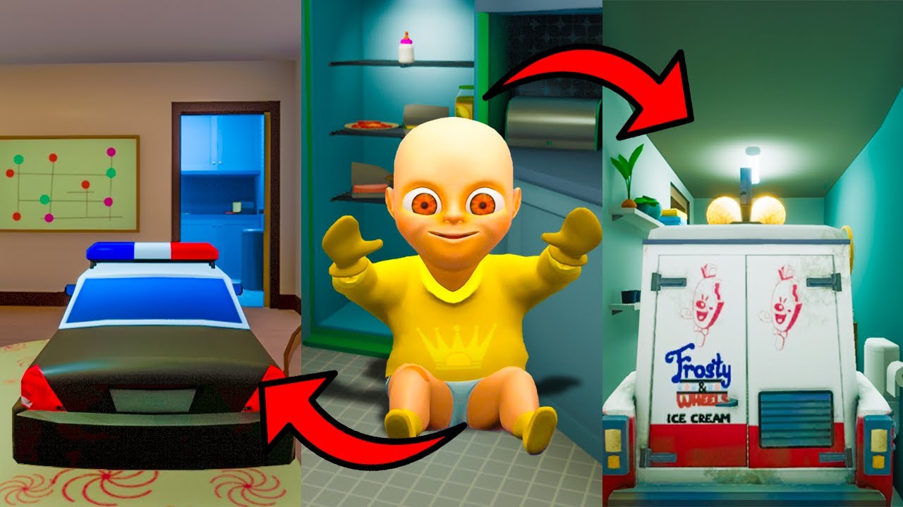What HAPPENS if we DRIVE Police VS Ice Scream CAR in Baby In Yellow ...