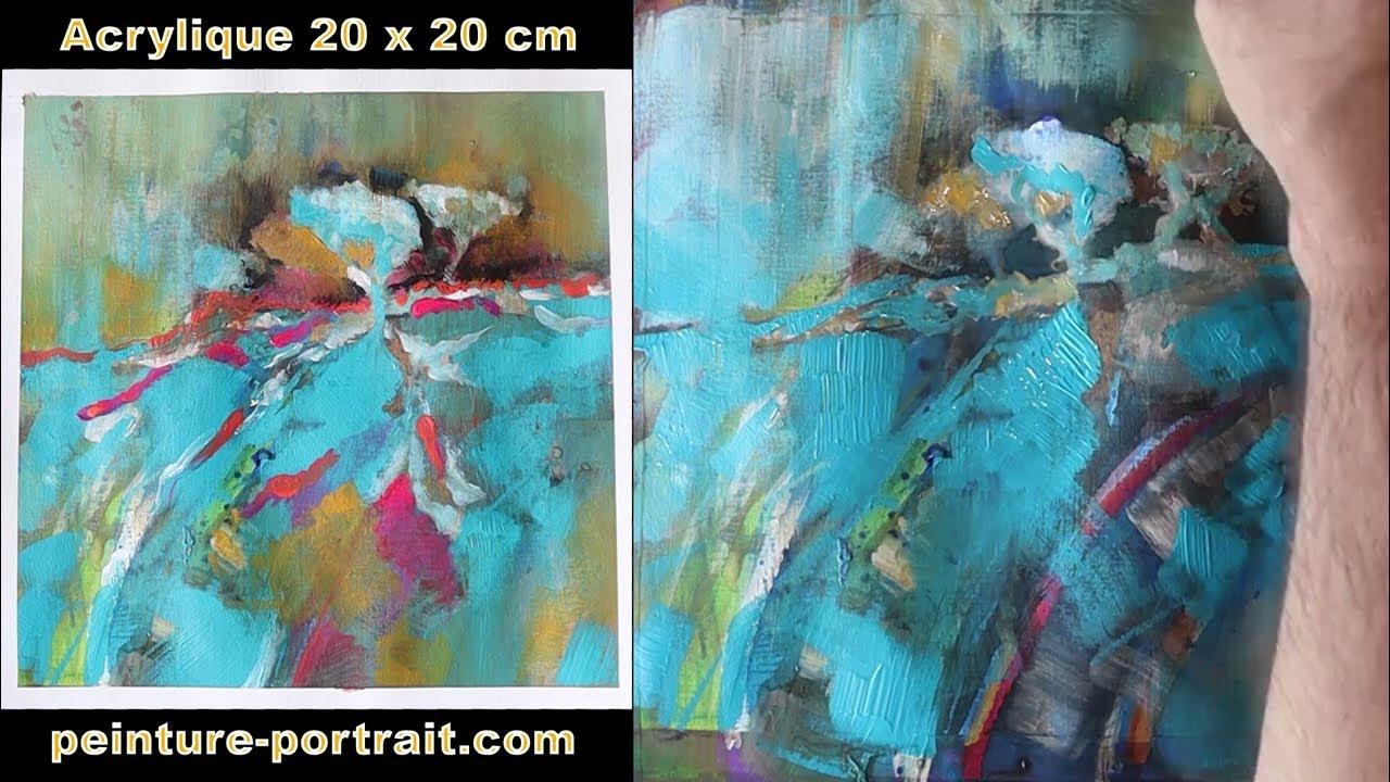 Peinture acrylique abstraite facile. Comment réaliser un tableau abstrait? - YouTube