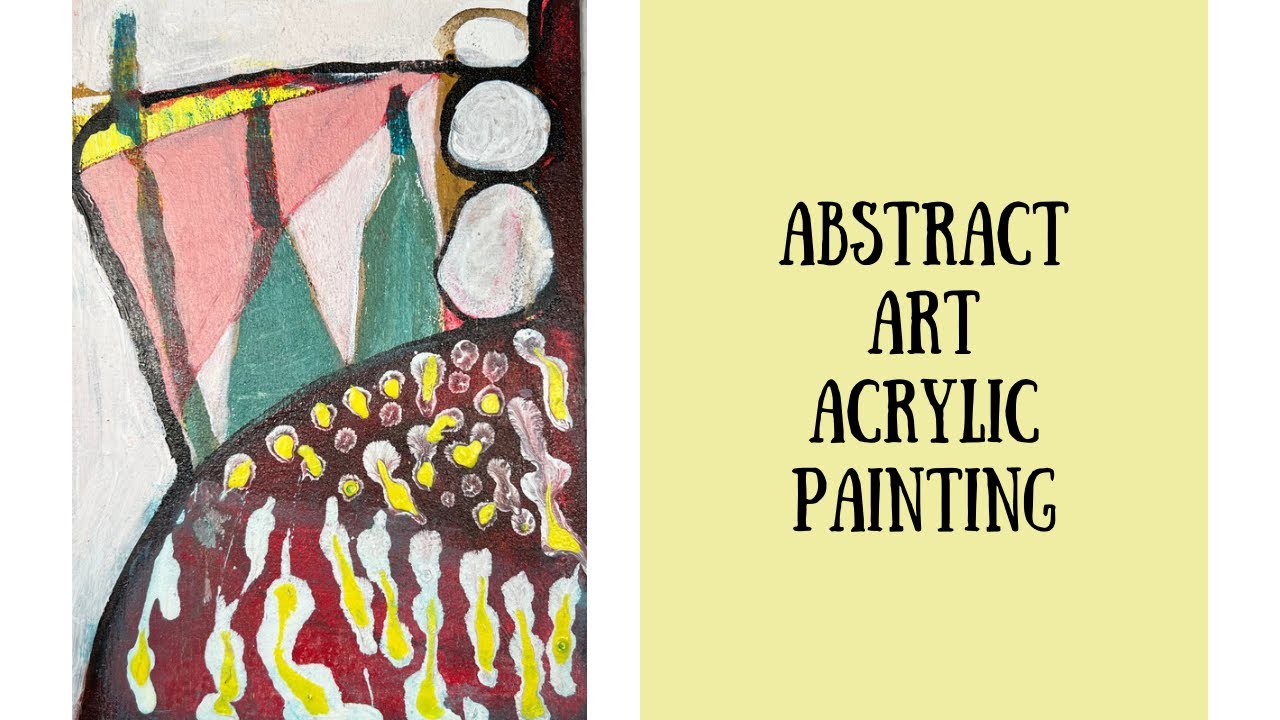 Abstract art acrylic painting on wood panel: creating balance - YouTube