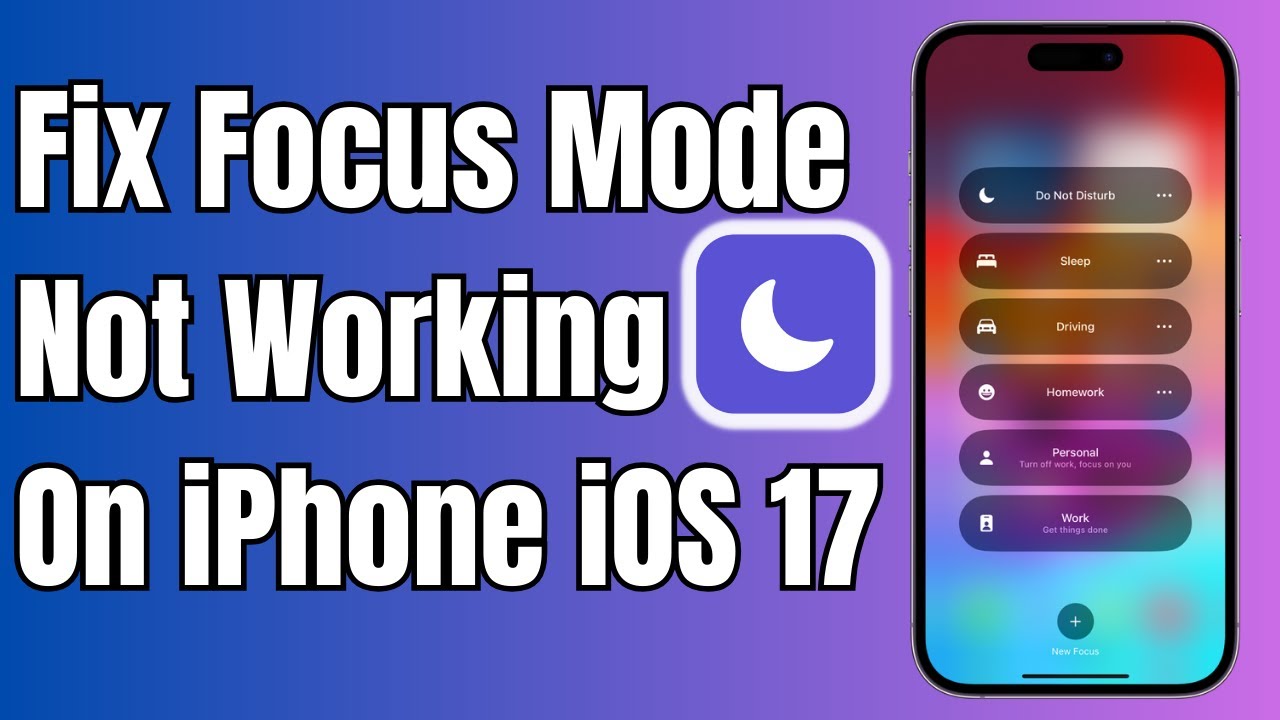 How To Fix iPhone Focus Mode Not Working in iOS 16/17 - YouTube