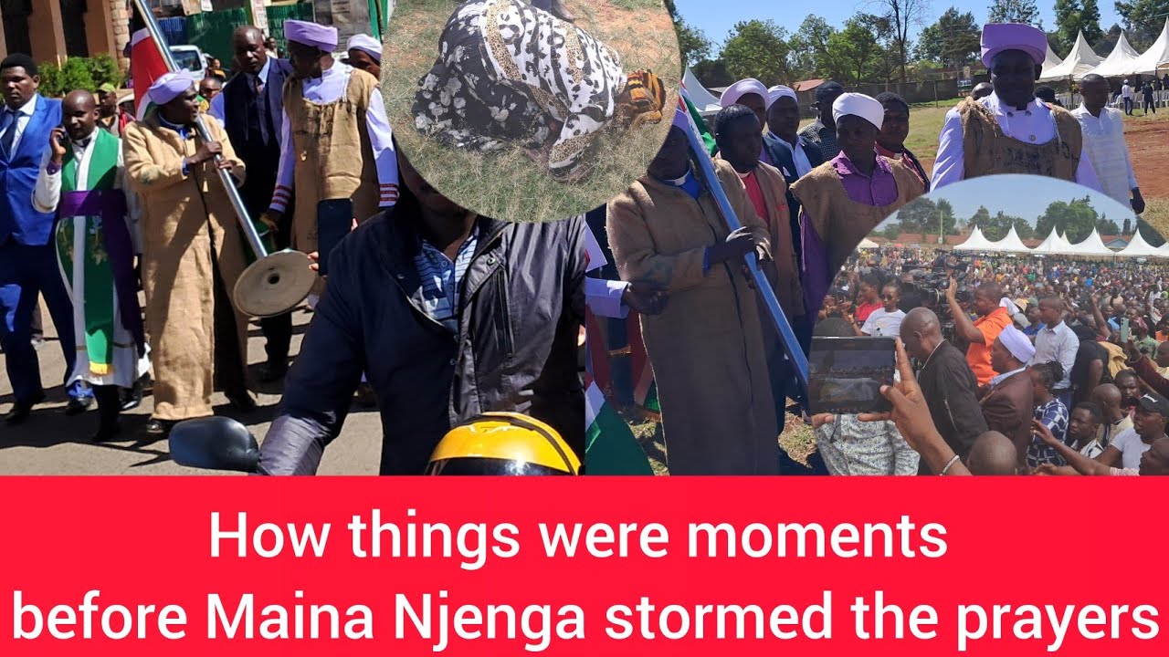 How things were moments before Maina Njenga stormed the prayers - YouTube