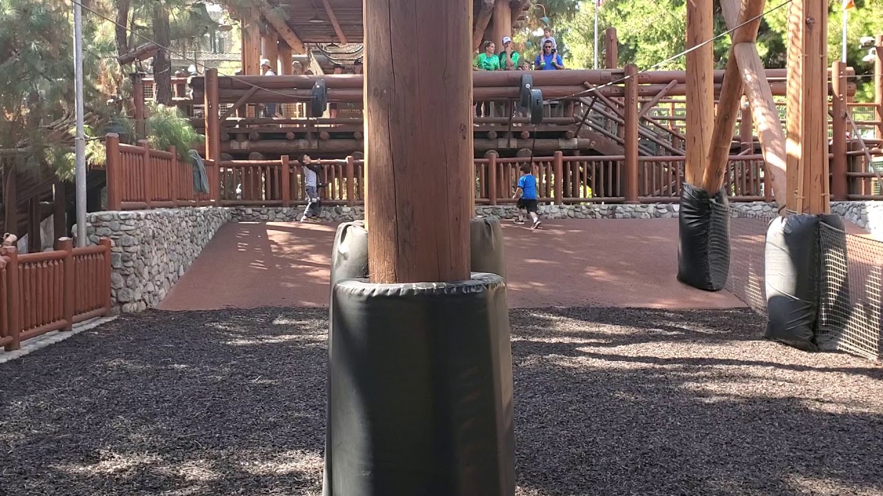 Easton and austin go on a zipline(disney land) - YouTube
