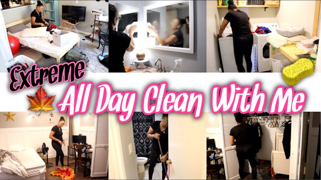 Extreme Cleaning Motivation. All Day Clean With Me. Real Life Mess ...