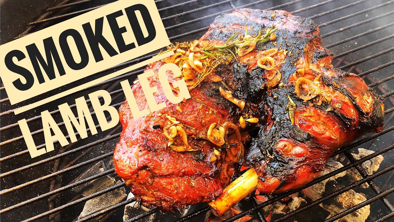 Smoked Lamb Leg!! Beer Review! - YouTube