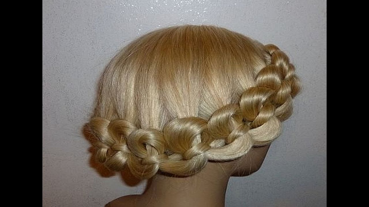 Bridal Wedding/Prom Hairstyle. Loop Braided Updo Hairstyles for Medium&Long Hair.Penteados - YouTube