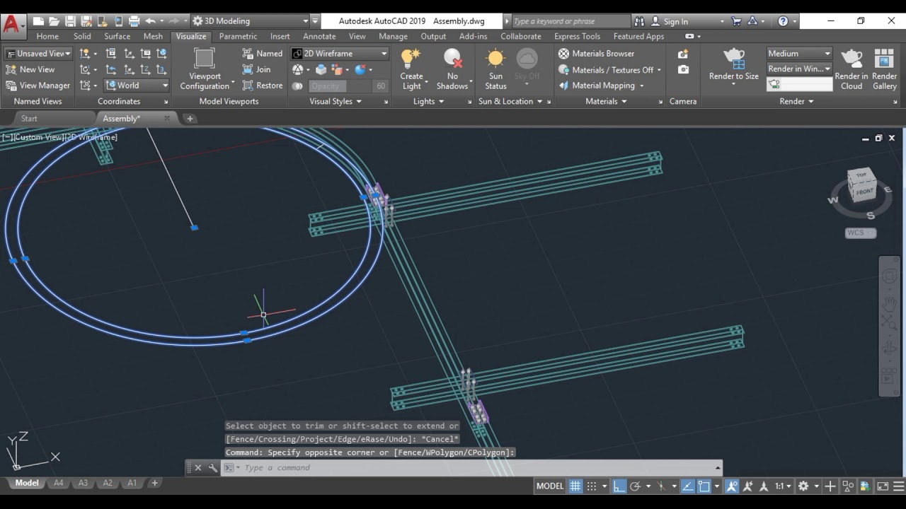 Tutorial AutoCAD 3D - Assembly of Part of Gondola to Track - YouTube