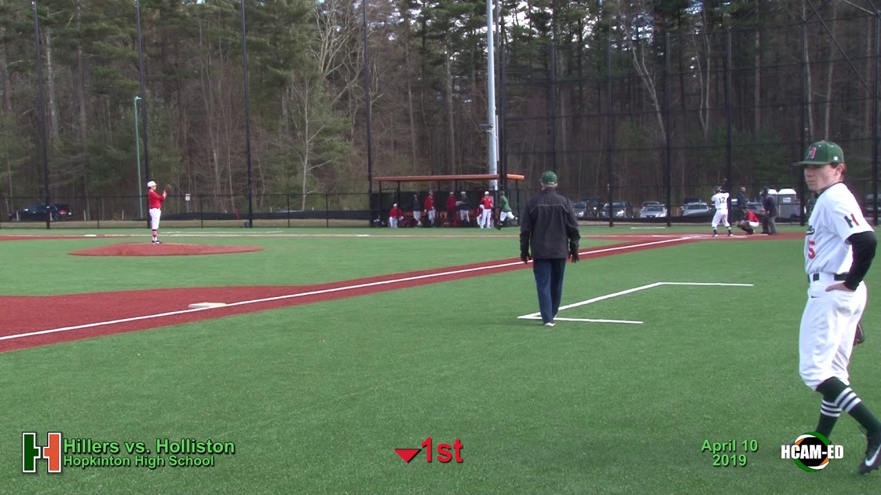 Hiller Varsity Baseball vs. Holliston - YouTube