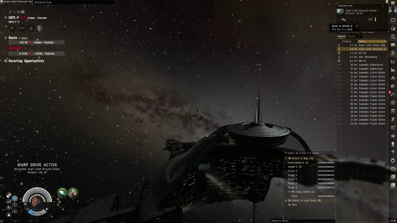 EVE Online Angel Cartel Research Bunker - YouTube
