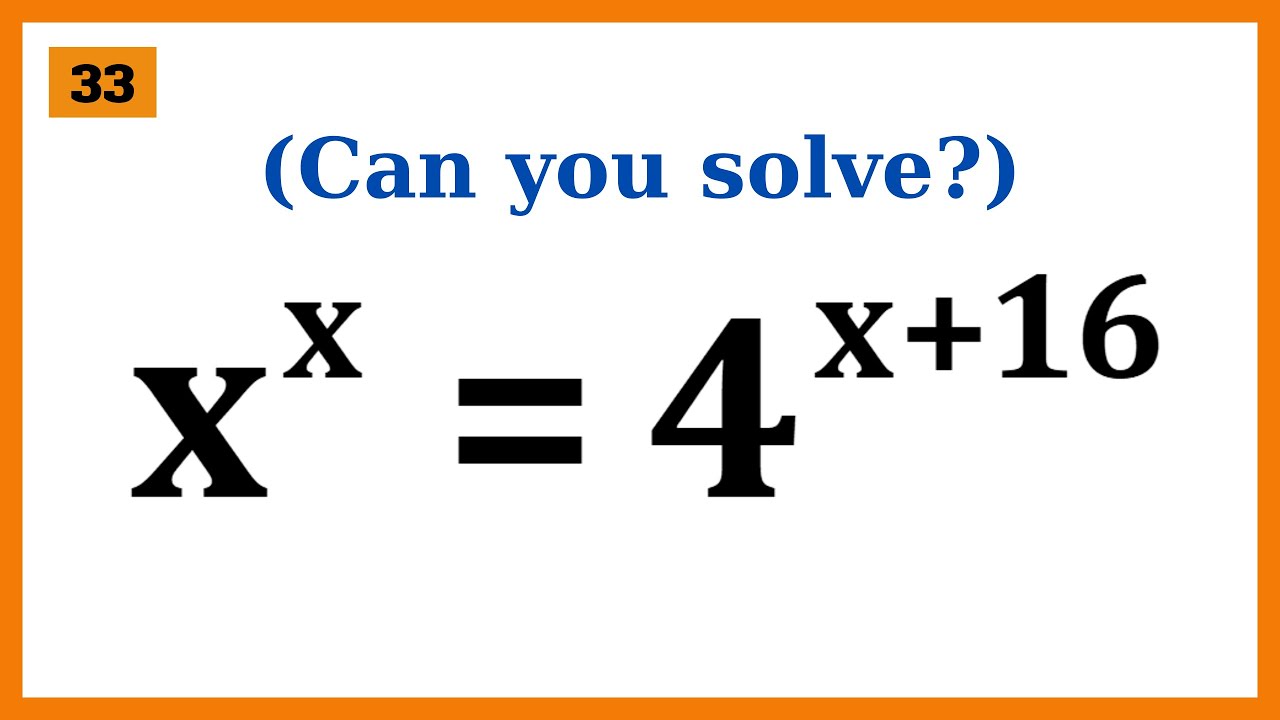 A Good Exponential Equation Problem | 2 Methods - YouTube