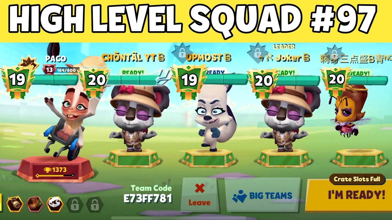 Paco | Caly | Suzy | Nix | Caly | High Level Squad #97 | Zooba - YouTube