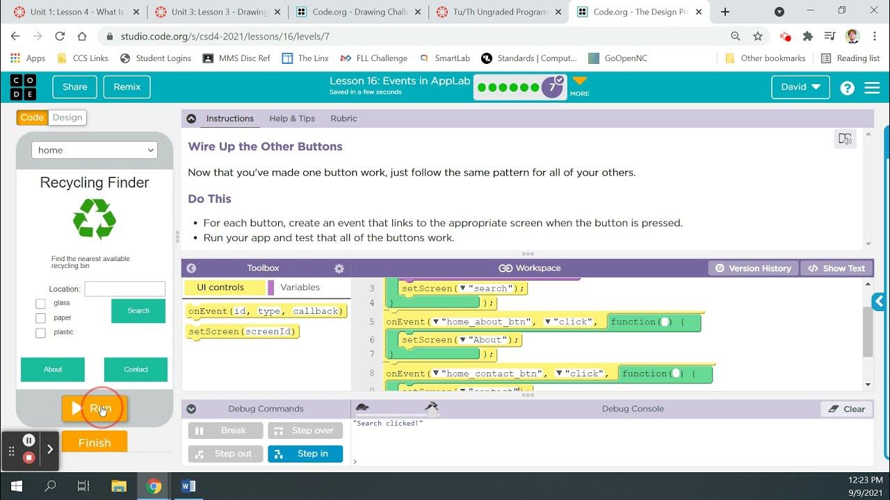 CSD Unit 4: Lesson 16 - Events in App Lab - YouTube