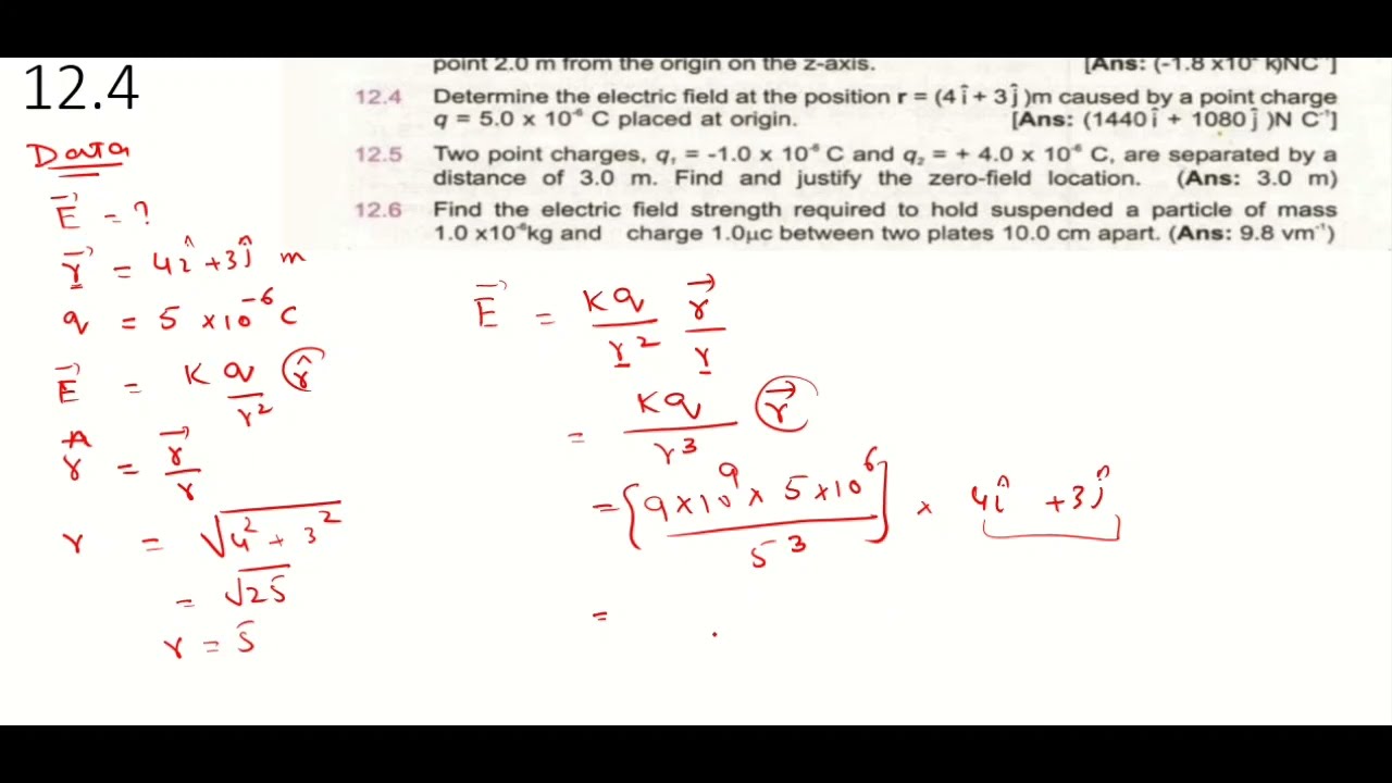 Electrostatic || Numerical Problems (1-6) || 12 Class Physics - Chapter 12 - YouTube