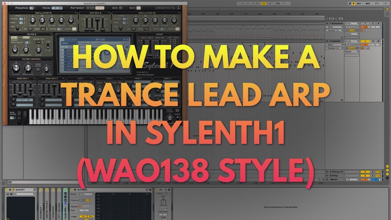How To Make A Trance Lead Arp in Sylenth1 - WAO138 Style - YouTube