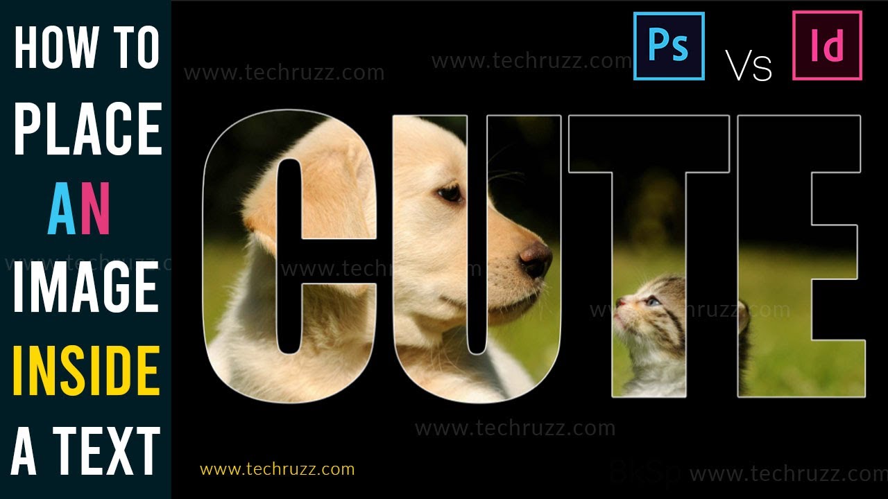 How to Put an Image Inside Text in Adobe Photoshop and InDesign - YouTube