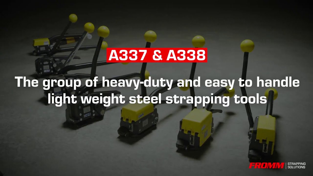 FROMM A337 A338 Combination Steel Strapping Tools - YouTube