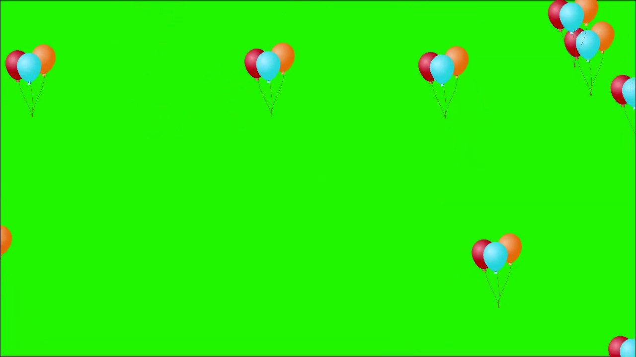 Flying balloons on green screen - YouTube