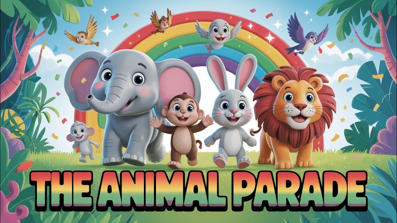 The Animal Parade Song | Fun Sing-Along for Kids | Learn About Animals ...
