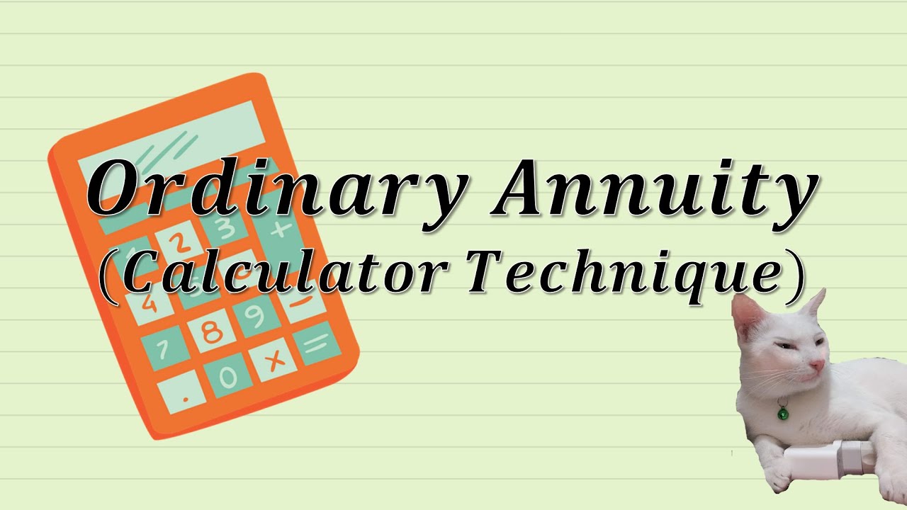 Engineering Economics | Ordinary Annuity (Calculator Technique) - YouTube