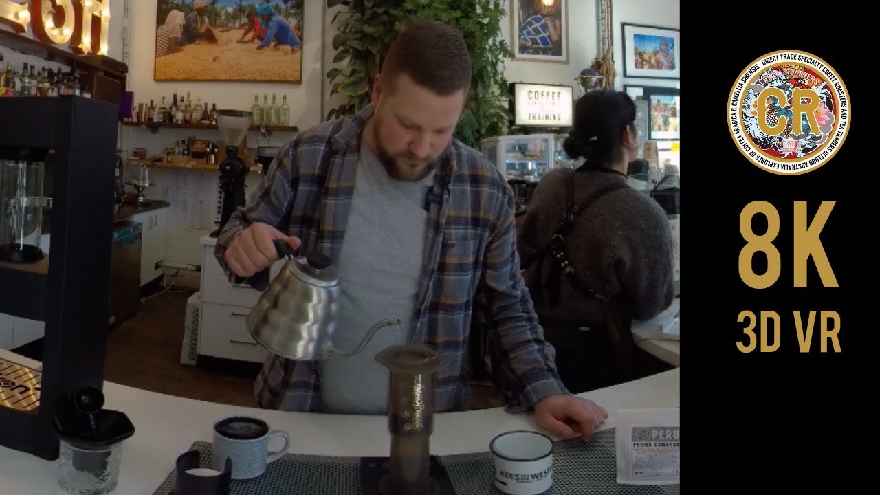 COFFEE VR: Aeropress Brewing with Cartel Coffee Roasters 8K 3D VR - YouTube