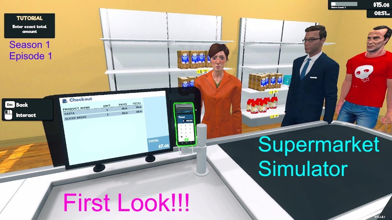 Supermarket Simulator | First Look | First Day On The Job | Season 1 ...