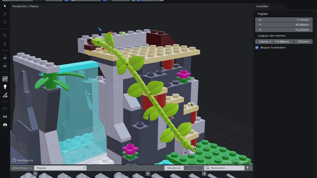 Mecabricks Flexible Vine - YouTube