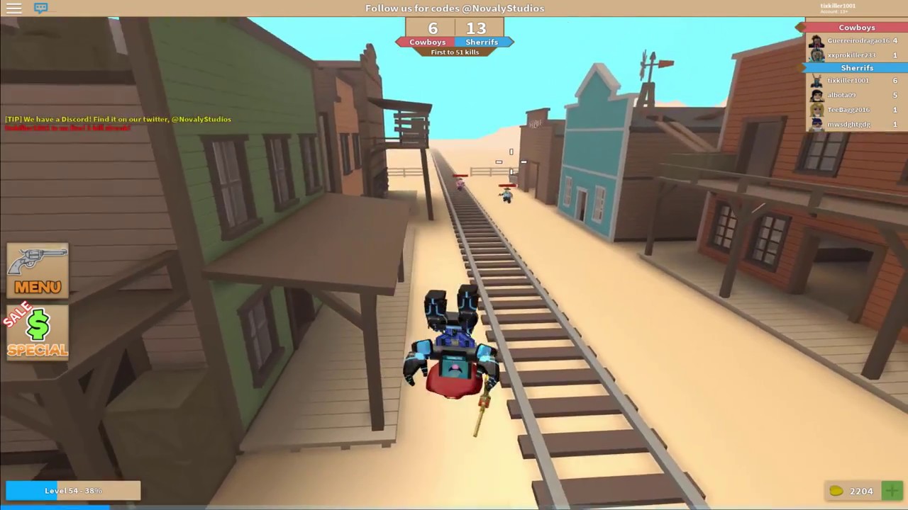 Casual 34 kill game on Wild Revolvers - ROBLOX - YouTube