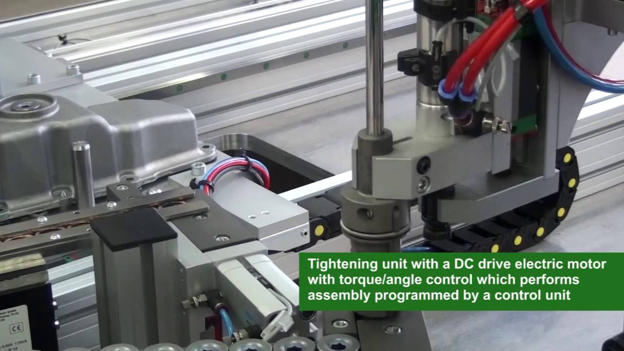 Semiautomatic machine for car components field - YouTube