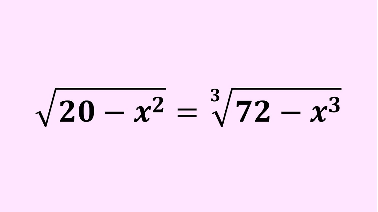 An Amazing Radical Equation | Give It A Try! - YouTube