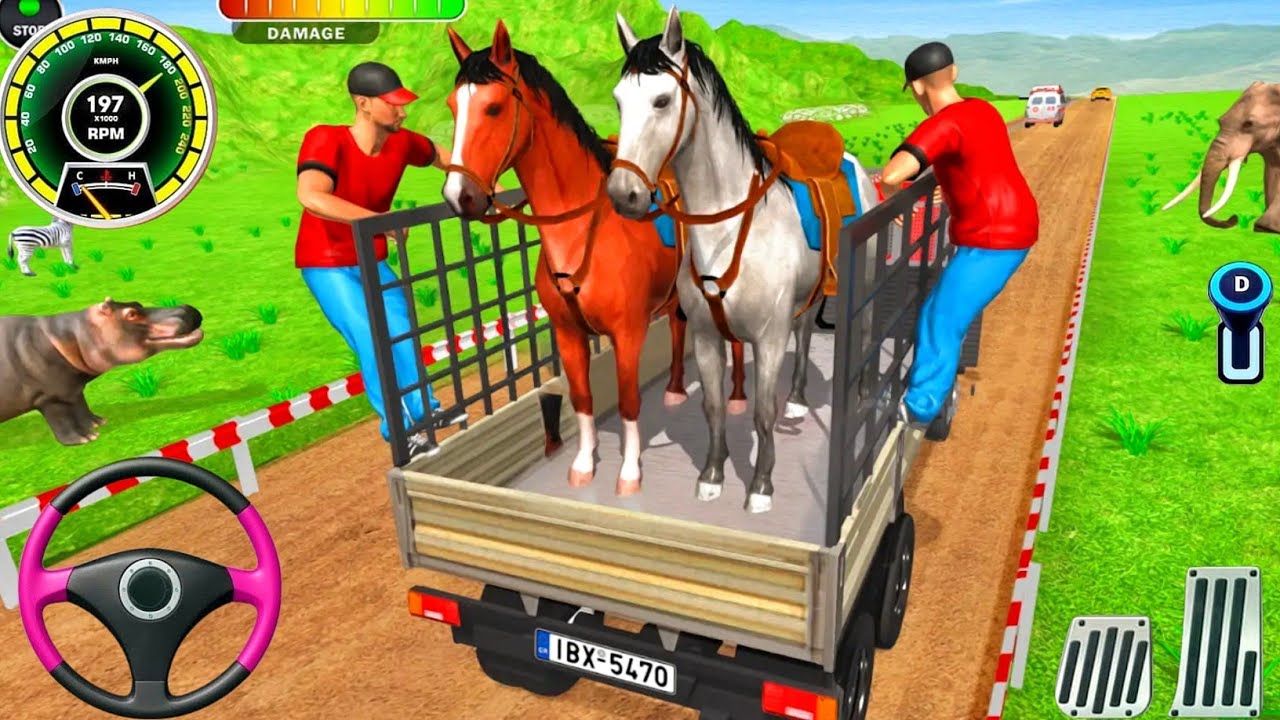 Wild Animals Transport Truck Game: Truck Driving Transporter Zoo ...