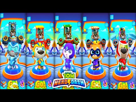 talking tom hero dash | tom, angela, hank, ginger | unlock suit ...