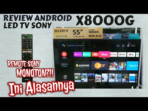 Review REMOTE TV SONY & ANDROID TV SONY X8000G - YouTube