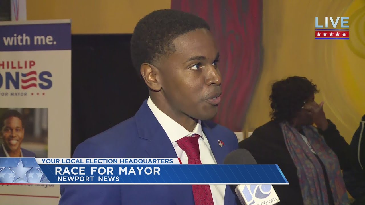 Phillip Jones speaks after declaring victory in the Newport News mayor ...