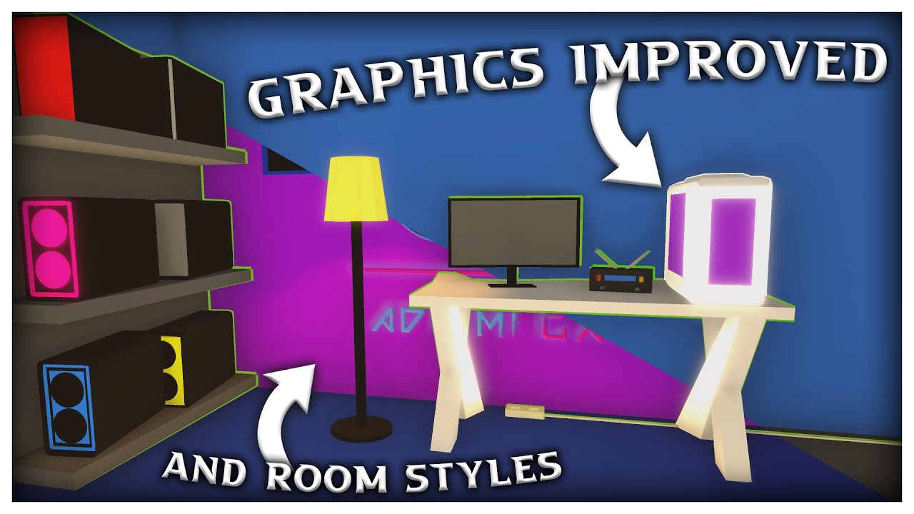 PCsim - improved graphics and room styles - YouTube