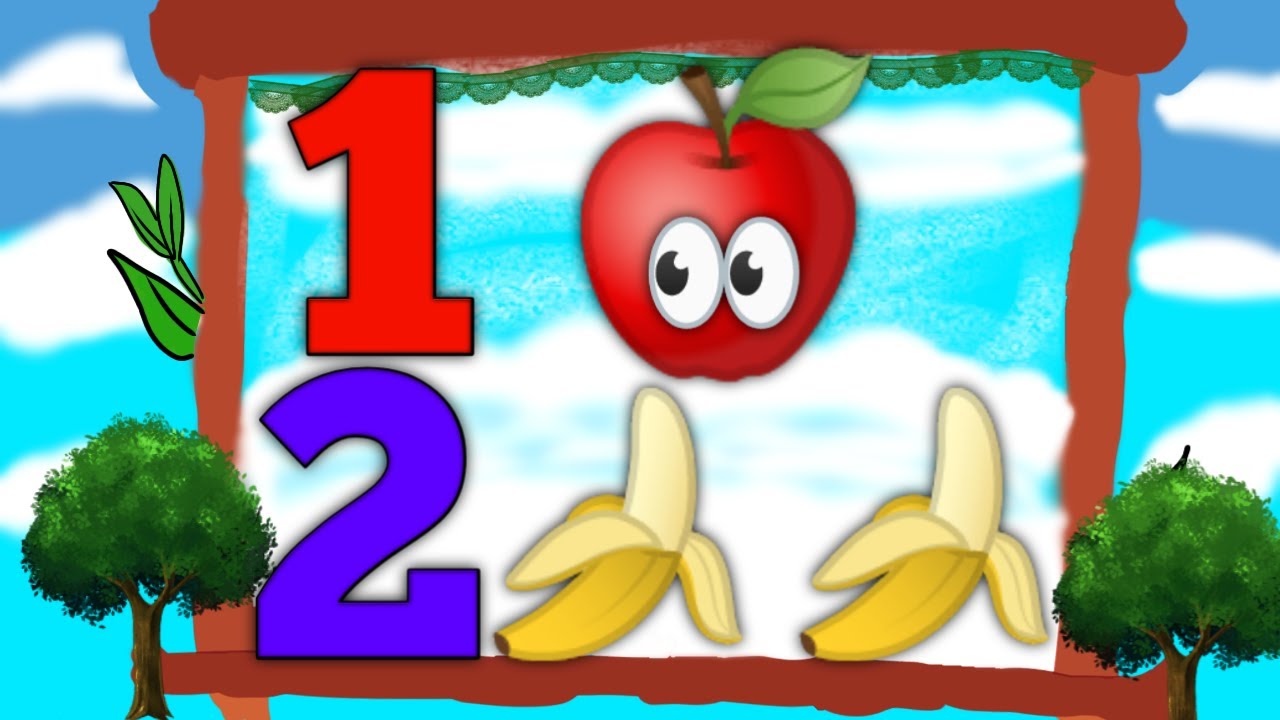 1234 Number for children | 1 to 10 Number with pictures and fun | 123 ...