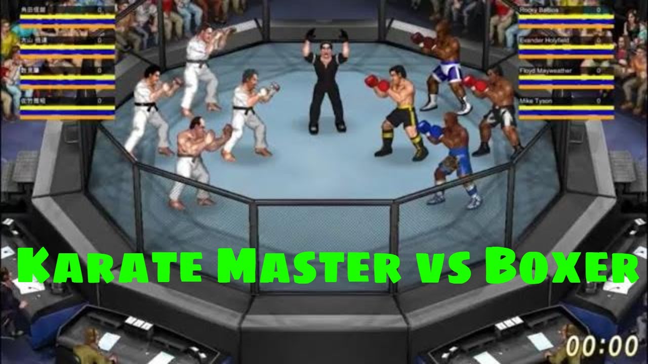 Fire Pro Wrestling World Karate Master vs Boxer - (Health Bar Mod ...