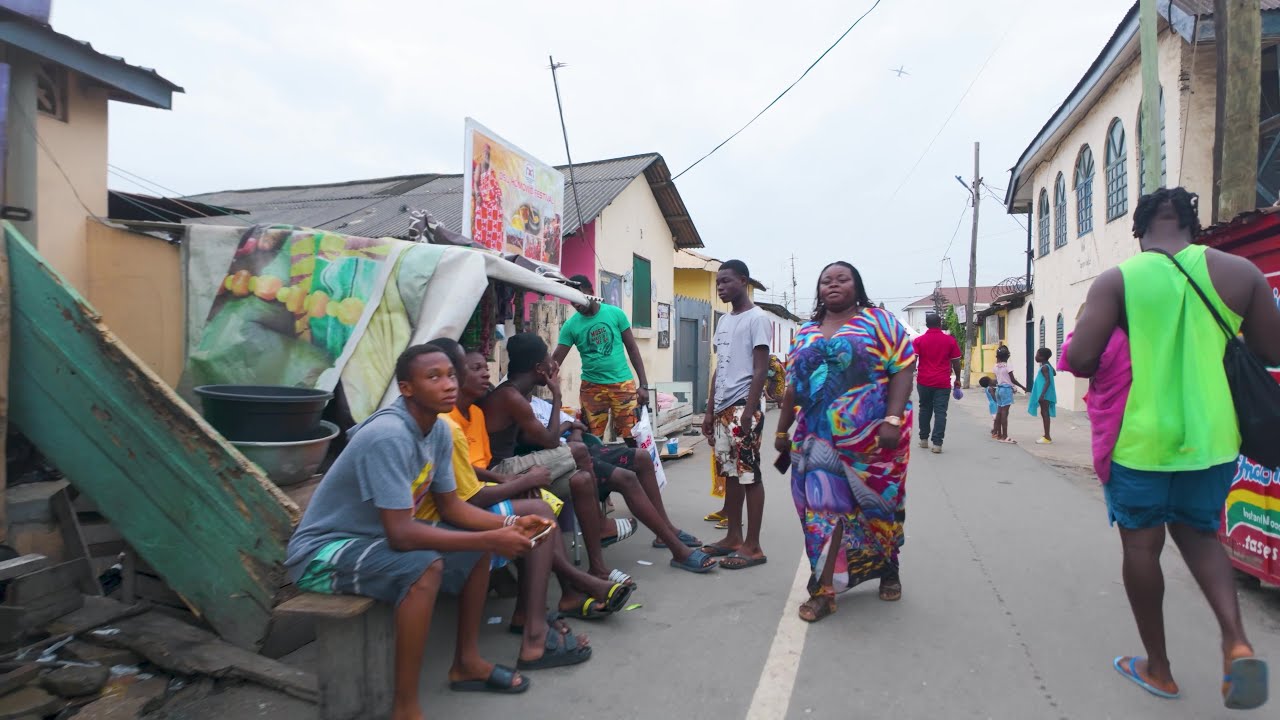 DAY AND NIGHT LIFE IN AFRICAN COMMUNITY GHANA ACCRA OSU - YouTube