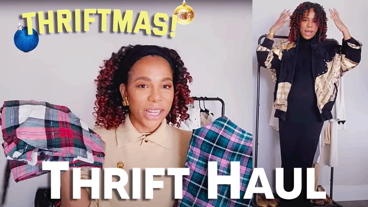 THRIFT HAUL | THRIFTMAS #2 - Christmas Pajamas and Bomber Jacket ...