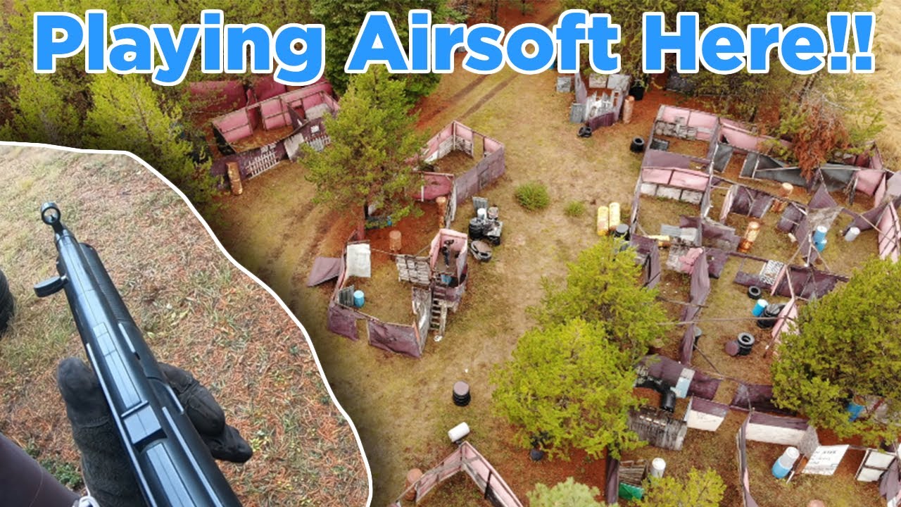 Playing Airsoft At This Field! - YouTube