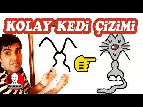 NASIL KOLAY  ÇİZİLİR : MANZARA ve KEDİ