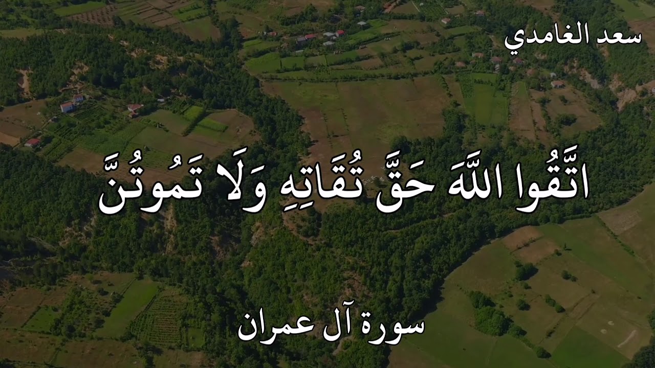 سعد الغامدي سورة آل عمران يَا أَيُّهَا الَّذِينَ آمَنُوا اتَّقُوا
