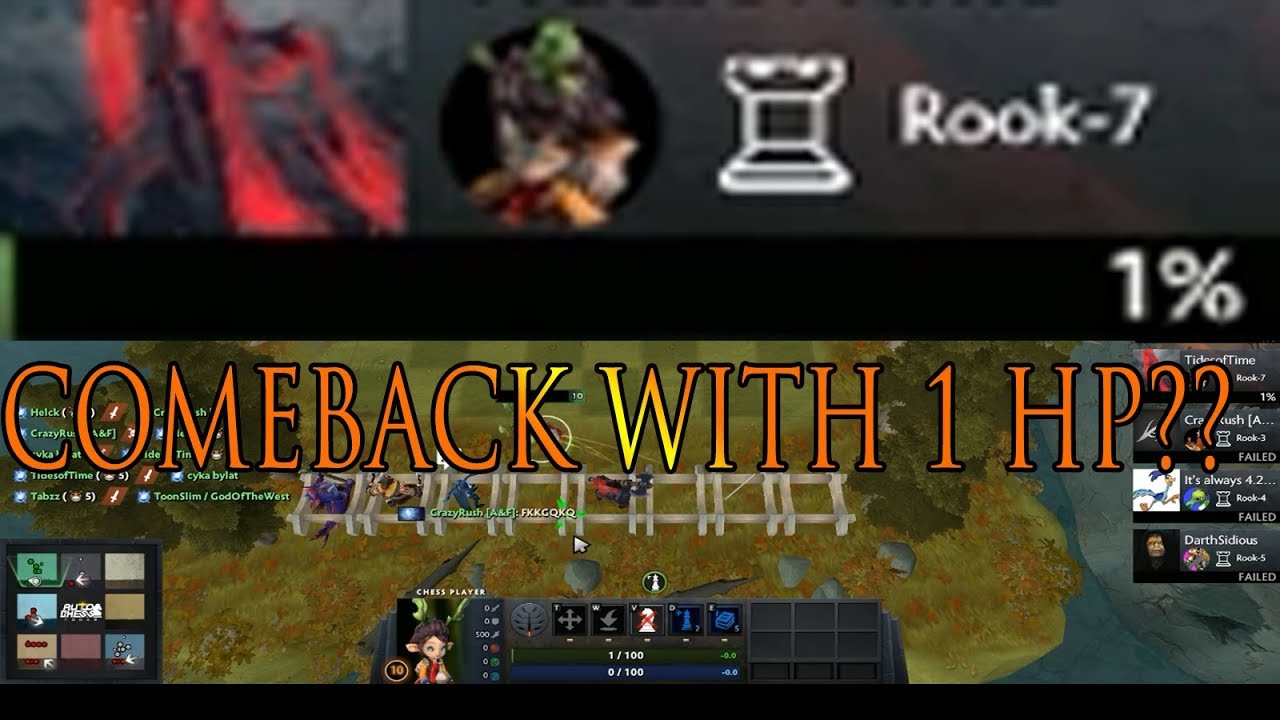 DOTA 2 AUTO CHESS - COULD WIN WITH 1 HP BUT...( ROOK 7 ) - YouTube