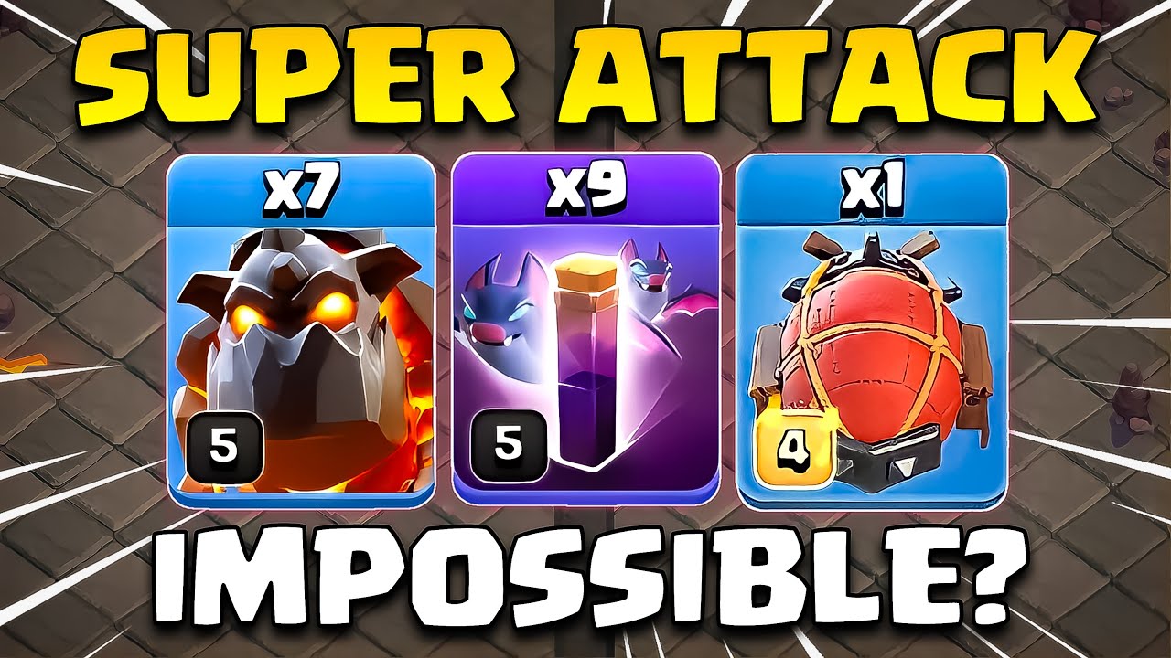 SUPER ATTACK | LAVA + BAT SPELL TH12 Attack Impossible? - YouTube