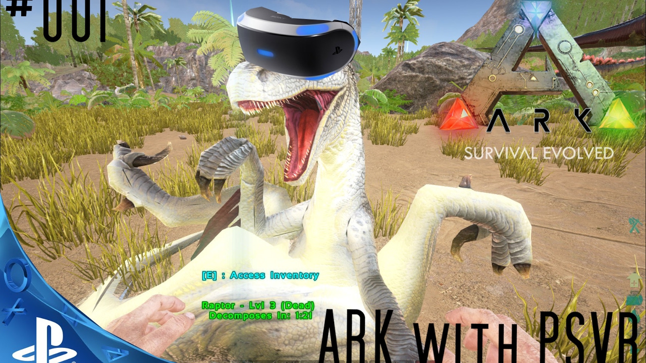 ARK WITH THE PSVR!!! | ARK: VirtualWar #001 // ARK: Survival Evolved ...