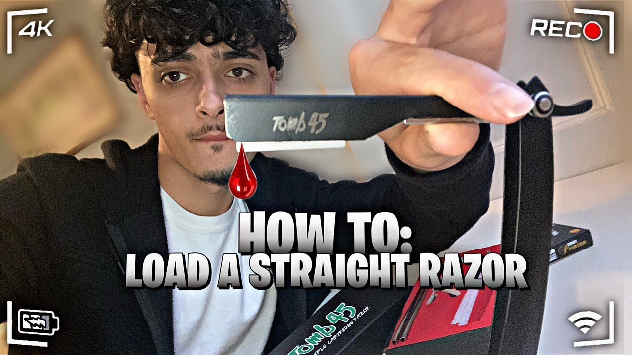 HOW TO LOAD A STRAIGHT RAZOR (TOMB 45 TRIPLE CARTRIDGE) - YouTube