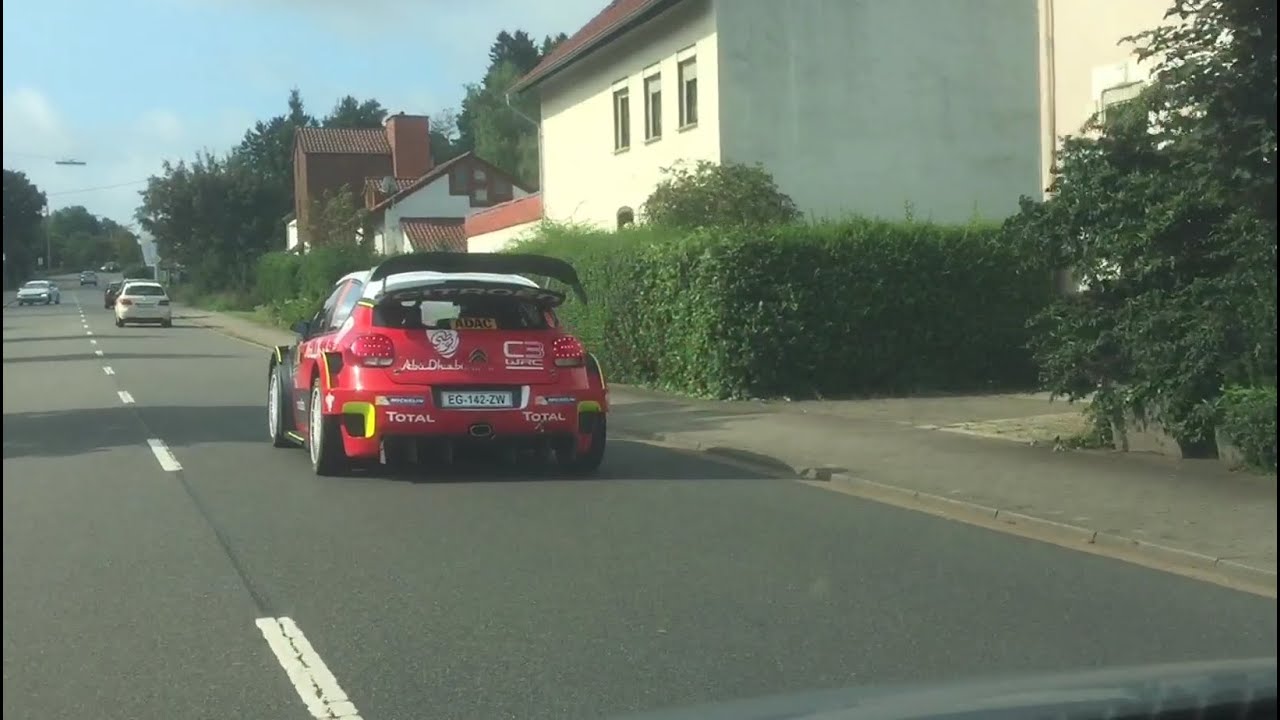 WRC Citroen C3 on public roads in Germany ADAC Rally Deutschland driven ...