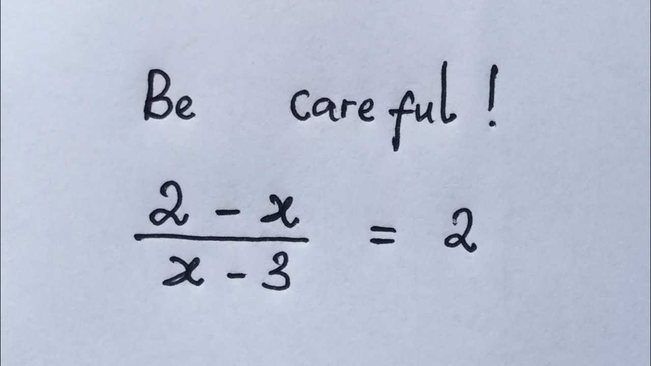 Interesting algebraic equation | Can you solve ? - YouTube