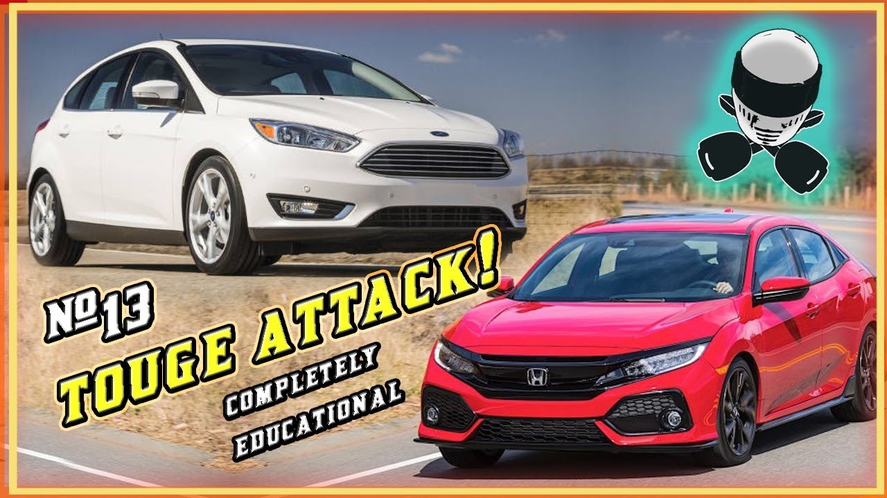 Honda Civic vs Ford Focus TIME BATTLE! 峠 TOUGE ATTACK 13 - YouTube