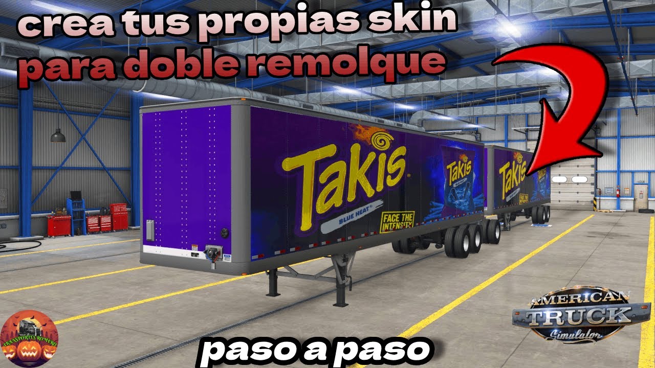 COMO HACER SKIN PARA DOBLE REMOLQUE AMERICAN TRUCK SIMULATOR!! // SCS ...