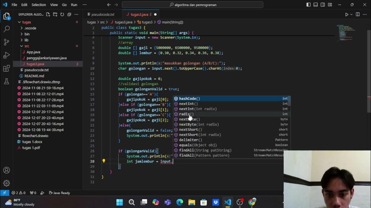 TUGAS 3 ALGORITMA DAN PEMROGRAMAN - YouTube